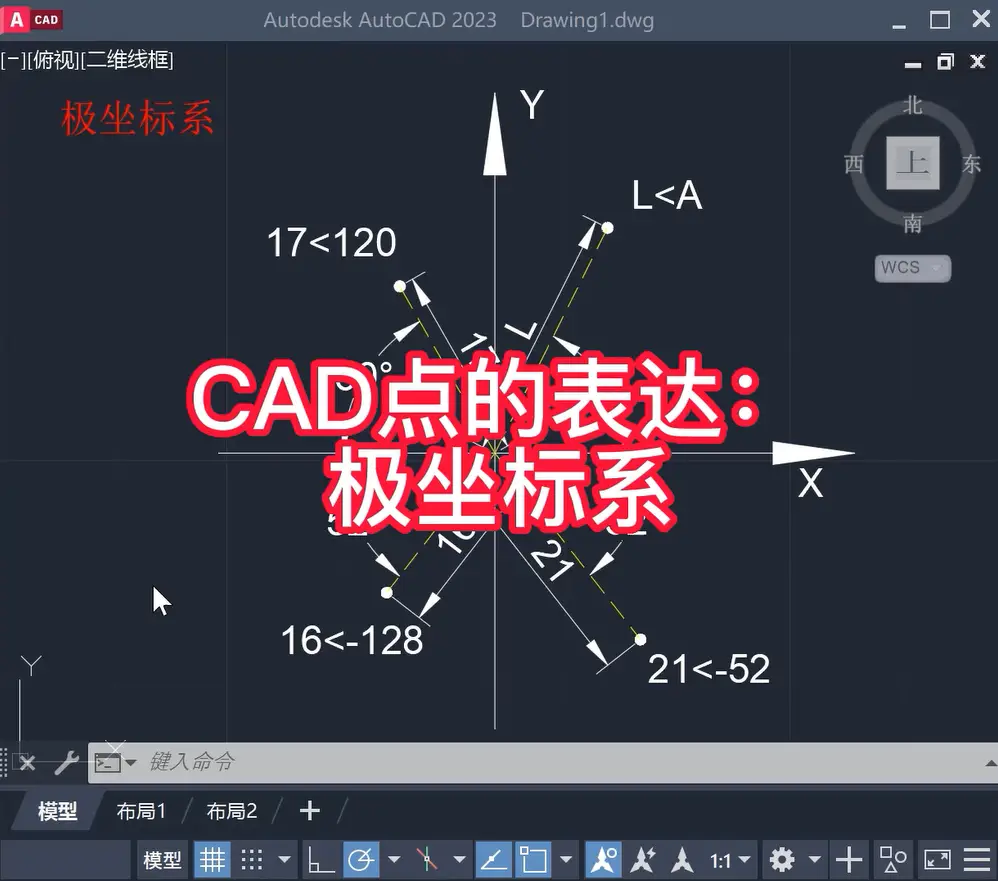 CAD点的表达方式：极坐标系 - 周站长CAD